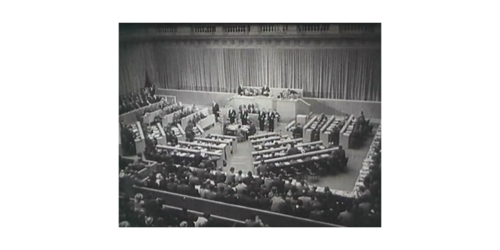 La première réunion du Conseil de l'Europe à Strasbourg - Mouvement ...